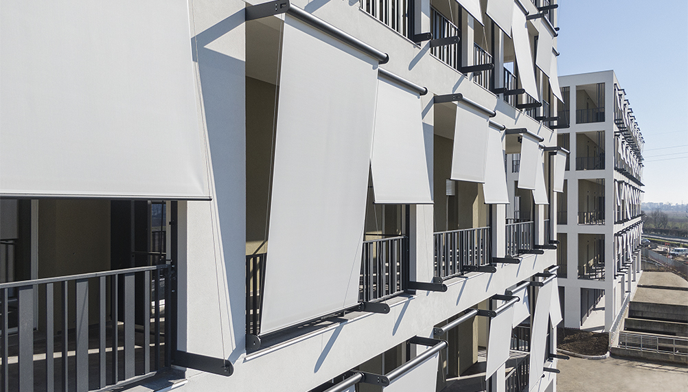 5 Square - Logements sociaux : tissus Transparent Sunscreen Mermet
